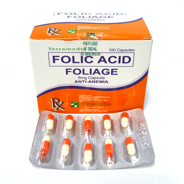 FOLIAGE Folic Acid 5mg Capsule 1's price in the Philippines | MedsGo ...